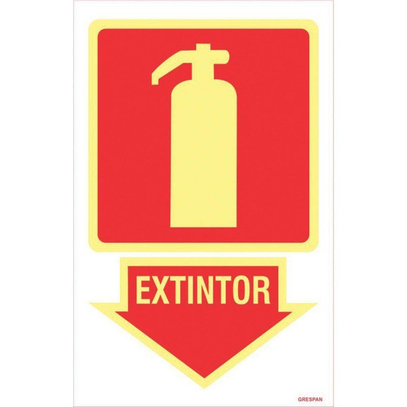 Kit 5 Placas De Sinalizacao Extintor 16 X 25 Cm Grespan | MadeiraMadeira