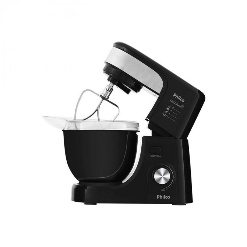 Batedeira Planetária Philco PHP500 Turbo, 4 Litros, Preta - 220 v | MadeiraMadeira