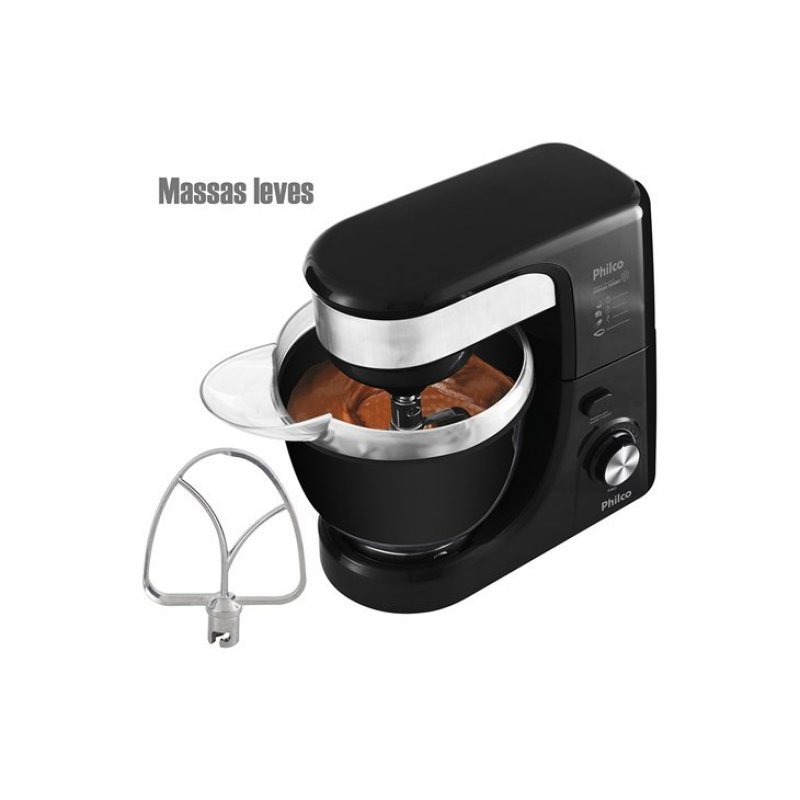 Batedeira Planetária Philco PHP500 Turbo, 4 Litros, Preta - 220 v | MadeiraMadeira