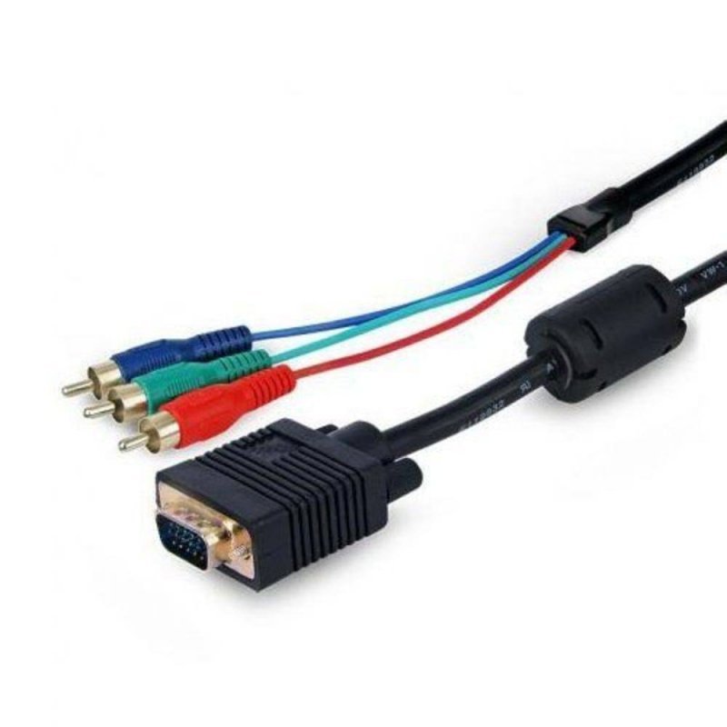 Cabo VGA X Video Componente RCA Projetor com Filtro 5 Metros ...