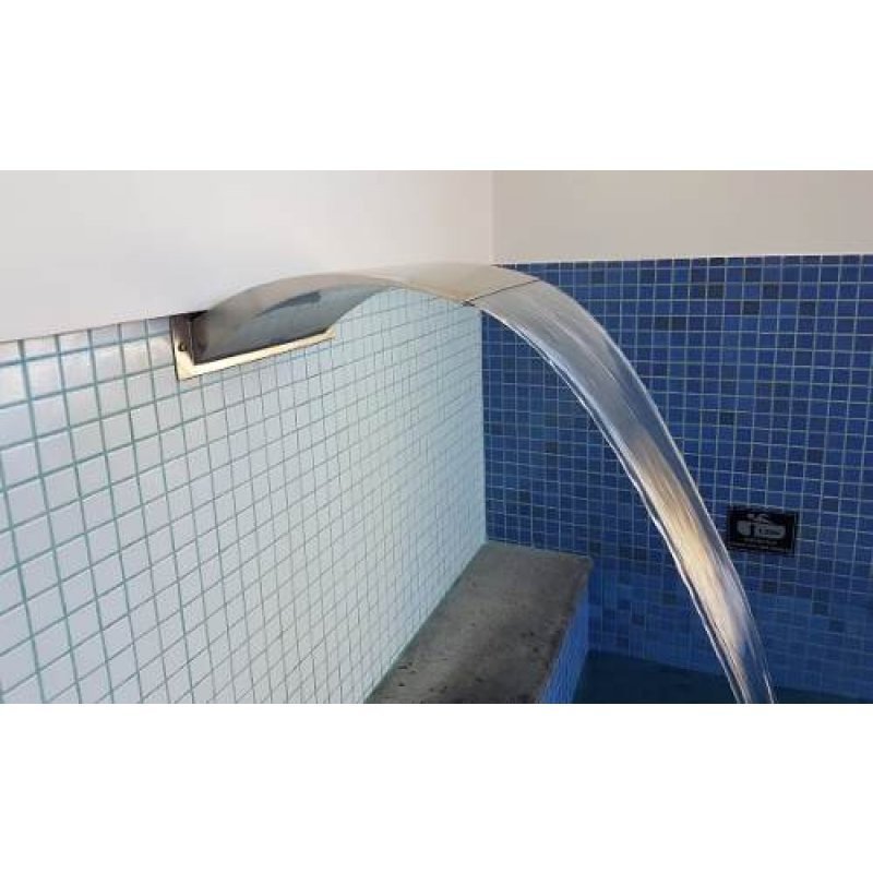 Cascata De Parede Para Piscina Em Aço Inox Boca De 29cm | MadeiraMadeira