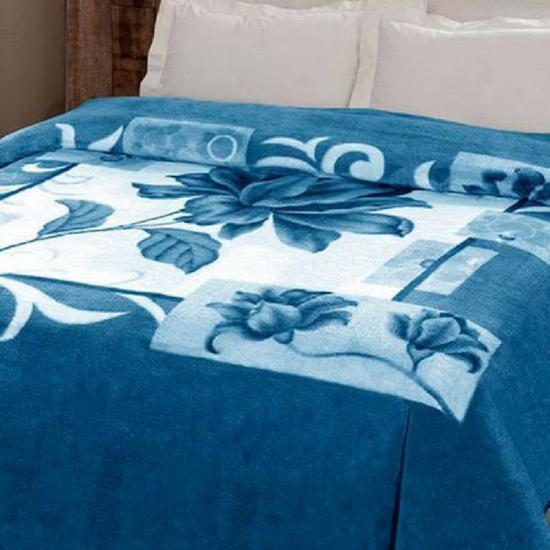 Cobertor Cama King 2,20x2,40m Jolitex Malbec Azul | MadeiraMadeira
