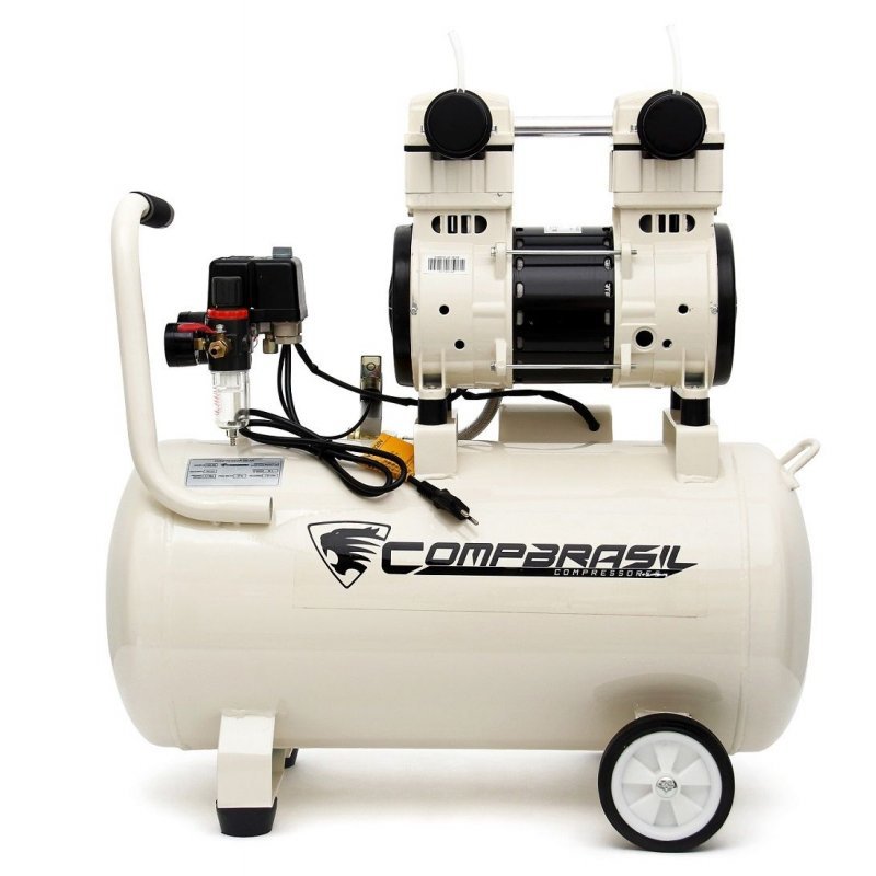 Compressor de ar Silencioso 50 litros 8 PCM Odontológico - 220 v ...