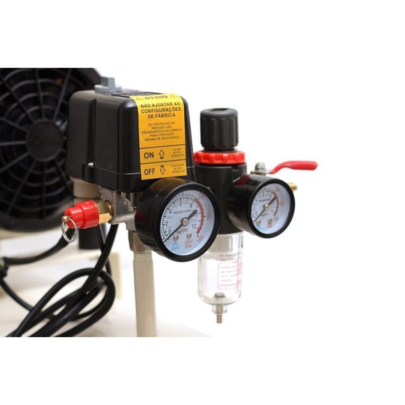 Compressor de ar Silencioso 50 litros 8 PCM Odontológico - 220 v ...
