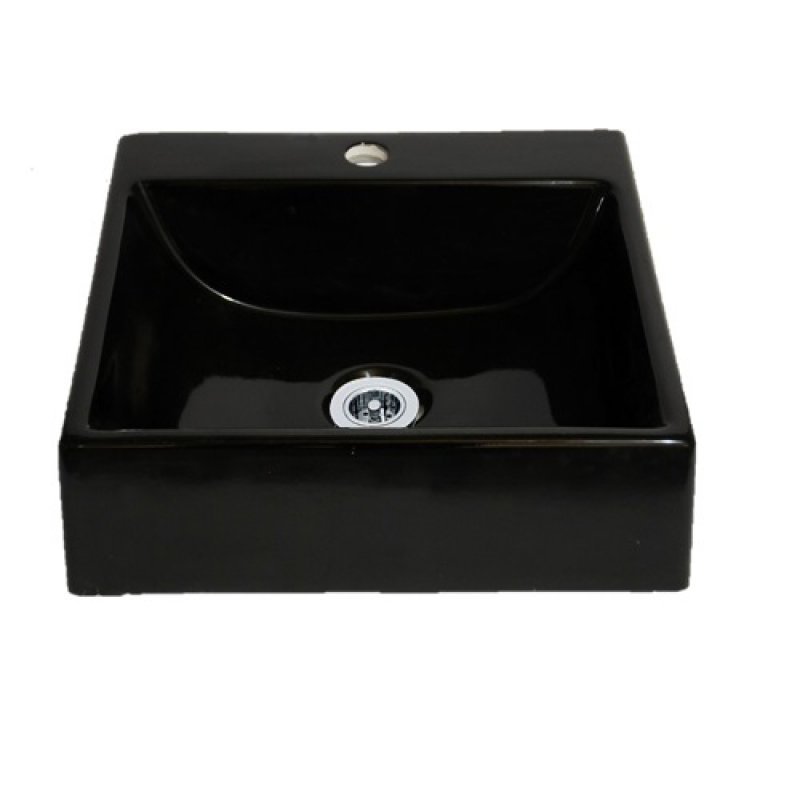 Cuba de apoio para banheiro preta Preto | MadeiraMadeira