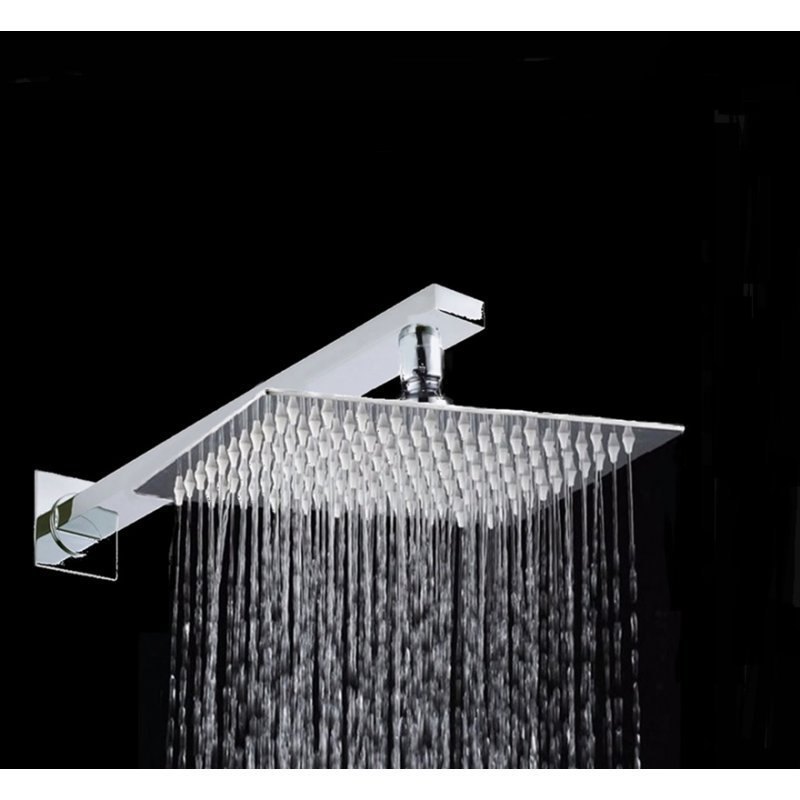 Ducha Quadrada Inox 20x20cm Braço Cromado 40cm E Acabamento Prata ...