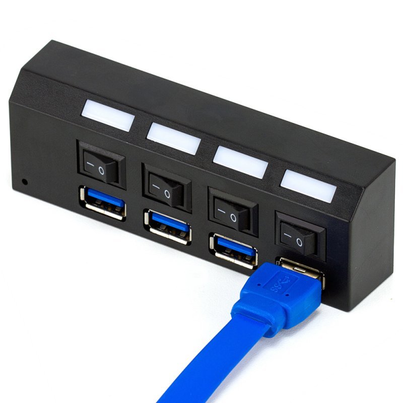HUB USB 3.0 4 Portas com Fonte UNICA | MadeiraMadeira