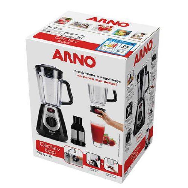 Liquidificador Arno Clic'Lav Top Preto 127V | MadeiraMadeira