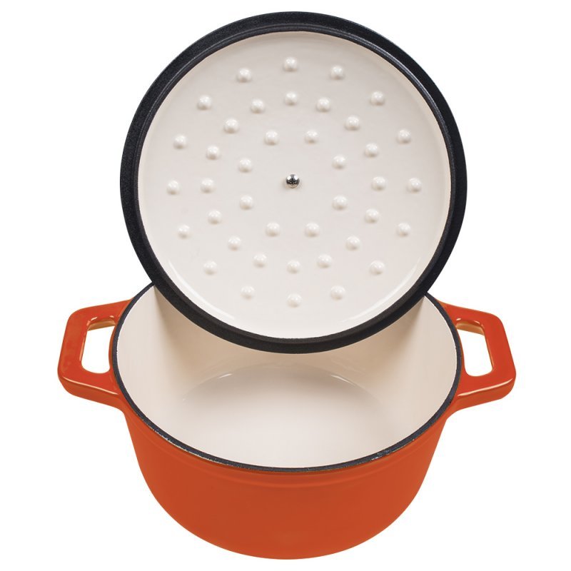 Panela de Ferro Fundido Esmaltada Redonda 28 Cm - Stex Cookware - 6,5 ...