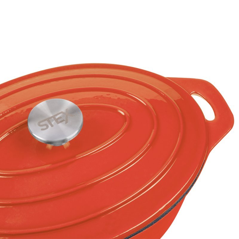 Panela Oval de Ferro Fundido Esmaltada - Stex Cookware - 4,0 litros ...
