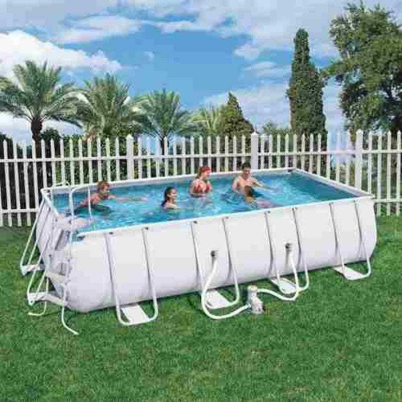 Piscina Luxo Estrutural Retangular 14.812l Completa 220v Bestway ... Piscina Luxo Estrutural Retangular 14.812l Completa 220v Bestway ...