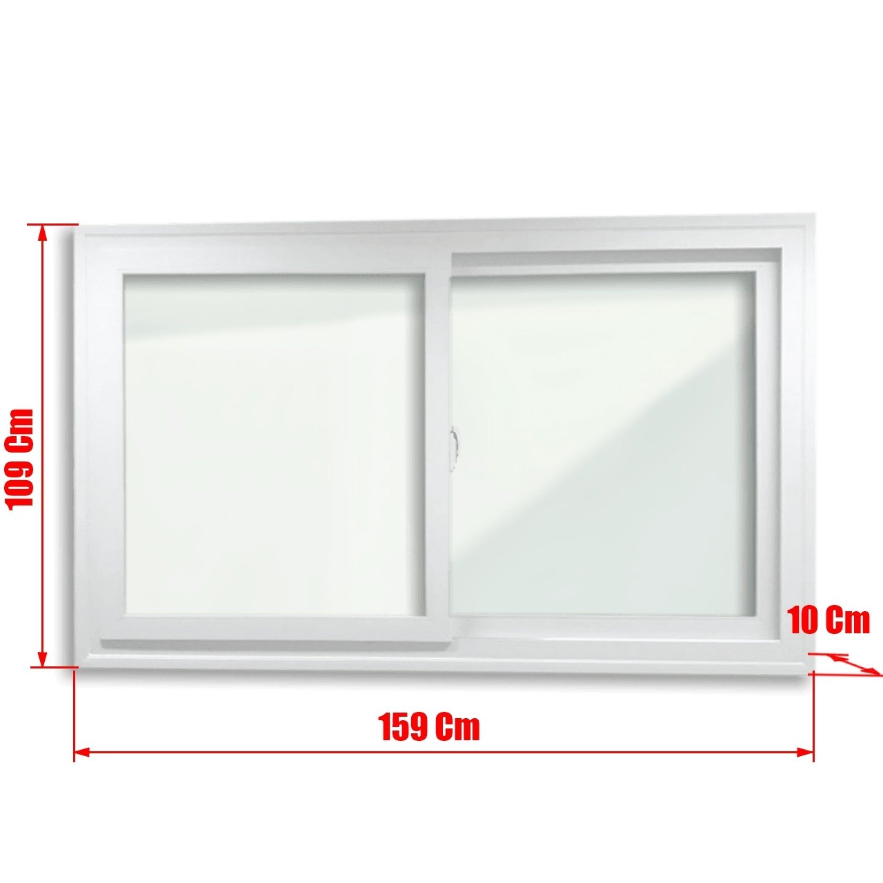 Janela de PVC Acustica Sobrepor 100x150cm com 2 Folhas e Vidro Laminado ...