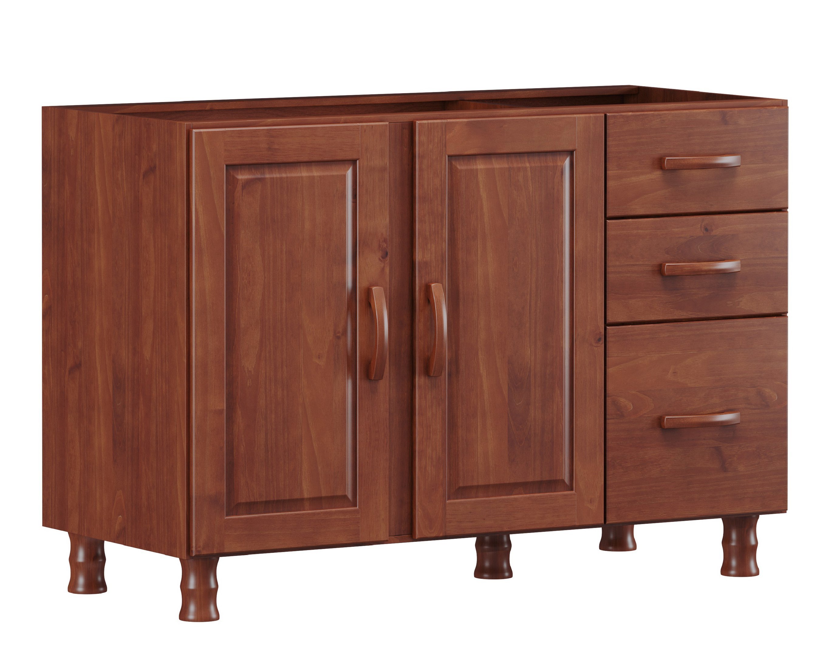 Balcão Para Cozinha 2 Portas 3 Gavetas Bronze Finestra | MadeiraMadeira