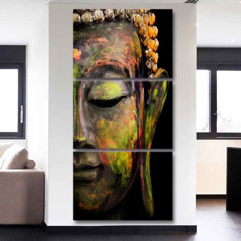 Quadro 120x60cm Buda Colorido Decorativo Interiores | MadeiraMadeira
