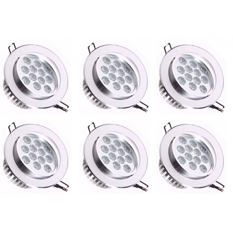 Spot Dicroica Led Direcional 12w Branco Quente Cromado Kit 6 ...