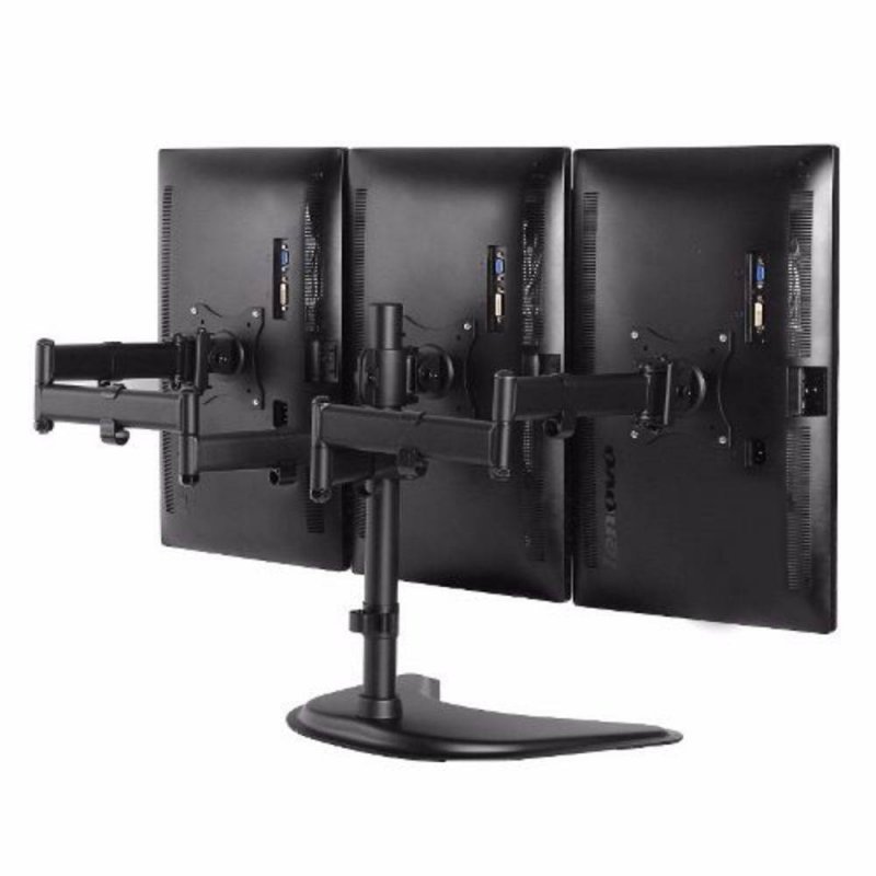 Suporte Para 3 Monitores 15 A 27 De Mesa Com Ajuste De Altura E ...